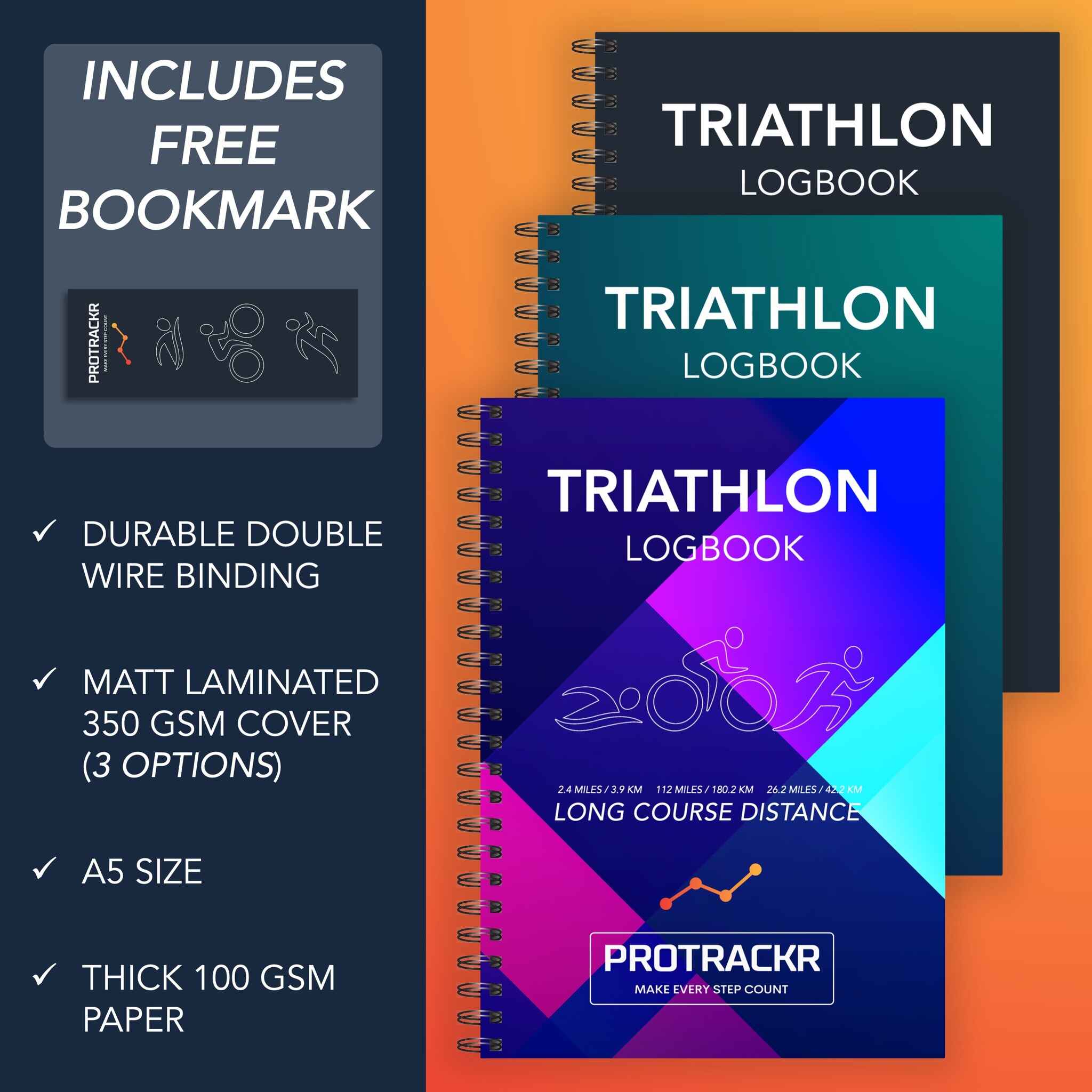 Long Course Distance Triathlon Training Logbook – ProTrackr