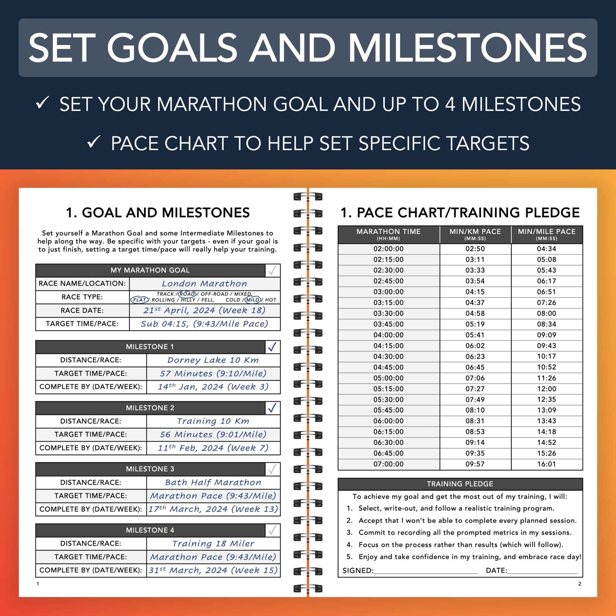 Marathon Training Logbook – ProTrackr